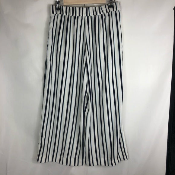 Zara | Pants & Jumpsuits | Zara Drapery Wideleg Pullon Cropped Pants M ...